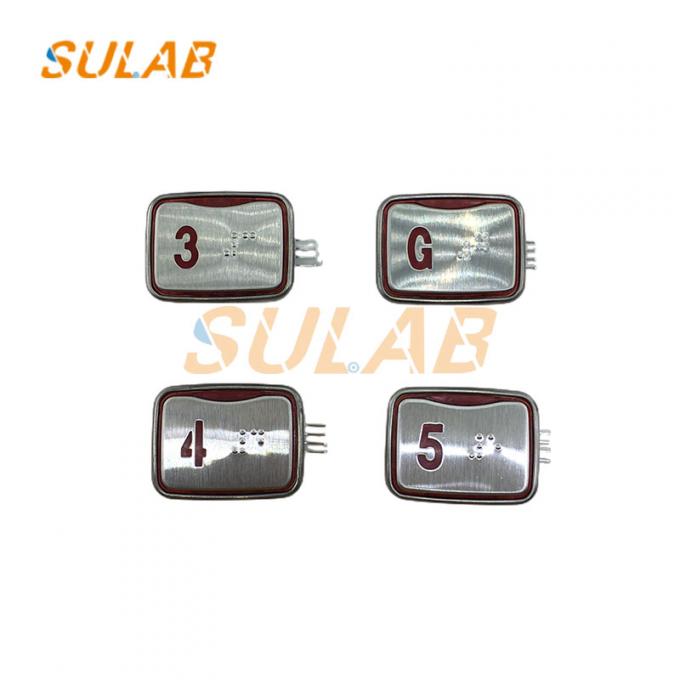 Sigma Elevator Lift Lop Cop Button Square Push Press Button With Braille