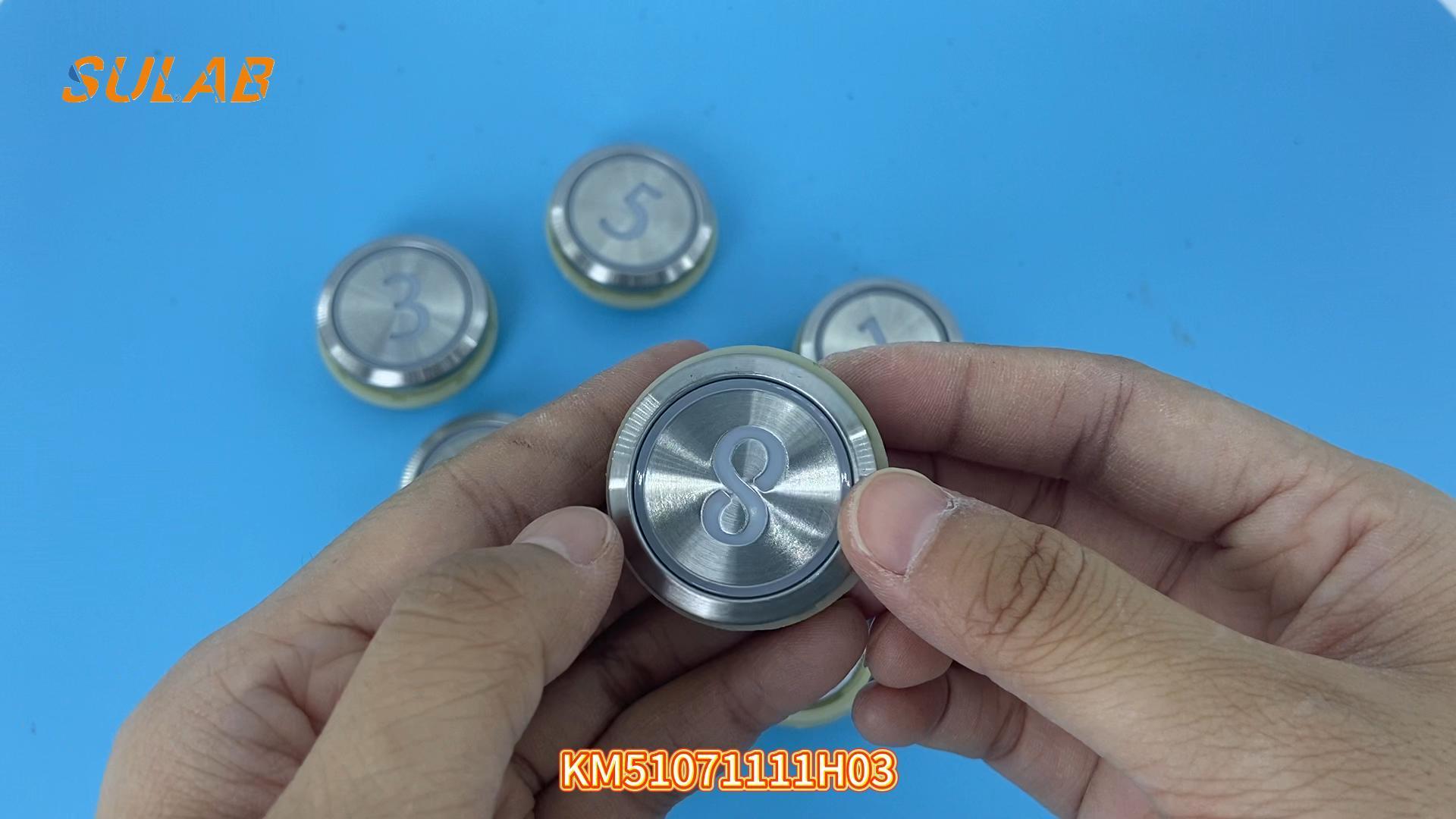KONE KM51071111H03 Round LED Push Button — Elevator Replacement
